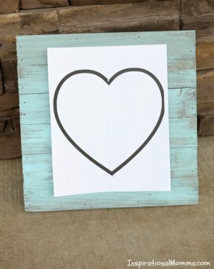 DIY Heart String Art Sign