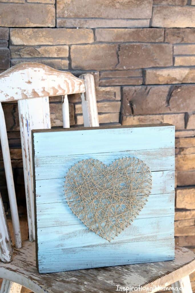 DIY Heart String Art Sign