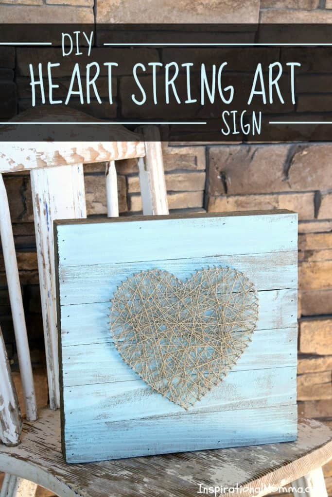DIY Heart String Art Sign
