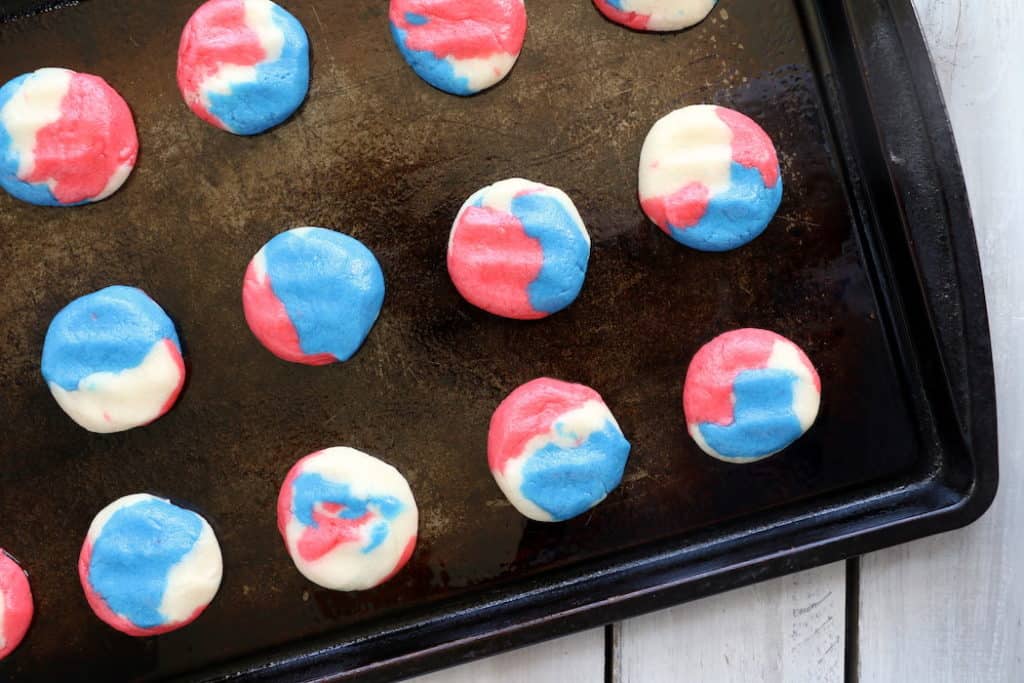 Red White and Blue Cake Mix Cookies - Inspirational Momma
