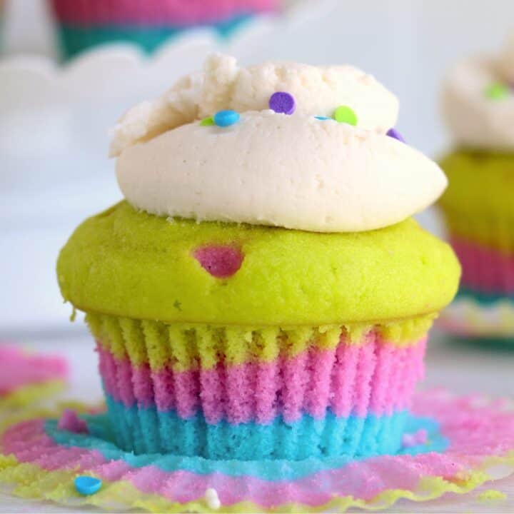 Rainbow Cupcakes Recipe Rainbow Buttercream Cupcakes