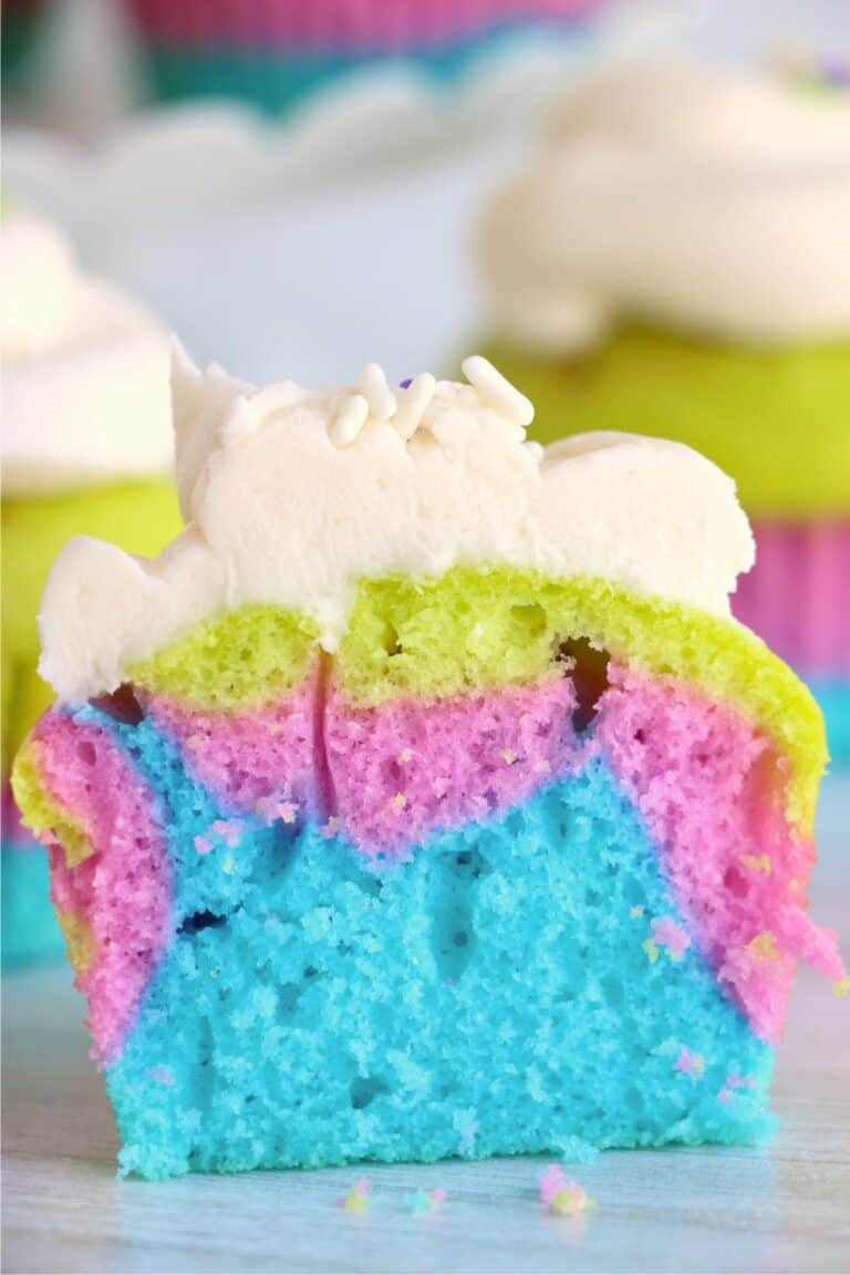 Colorful Layered Cupcakes - Inspirational Momma