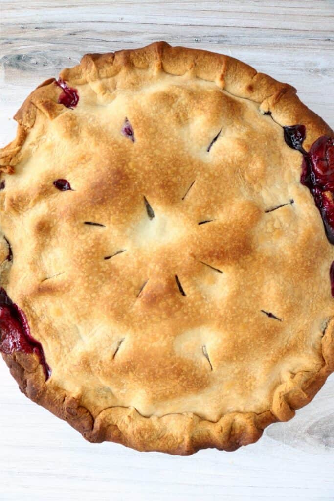 Rhubarb Blueberry Pie - Inspirational Momma