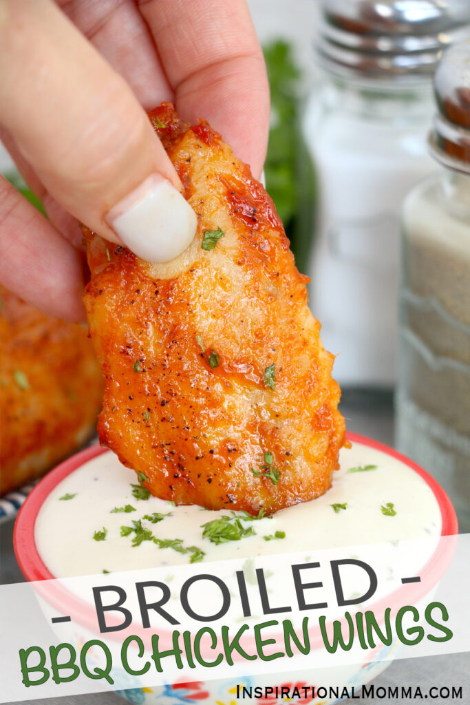 Broiled BBQ Chicken Wings - Inspirational Momma