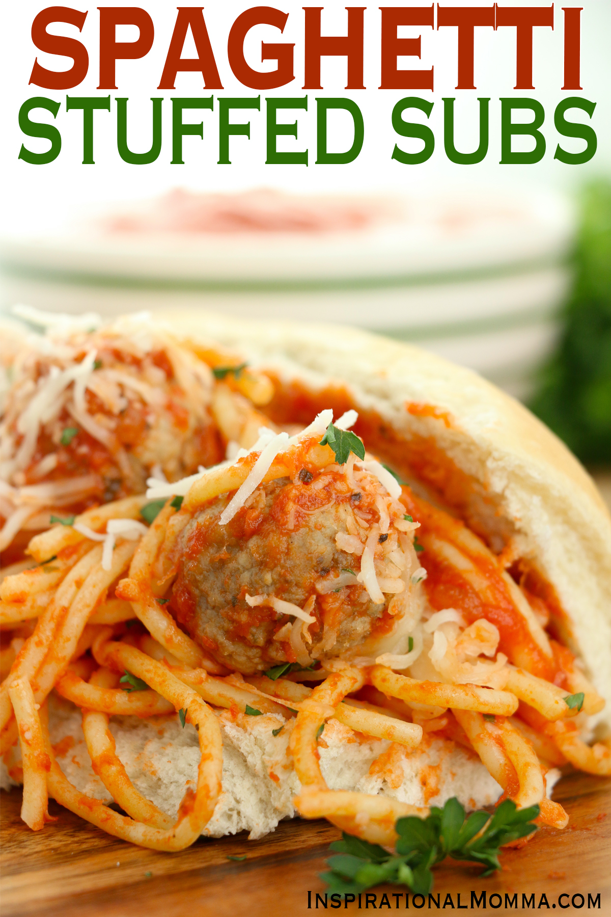 Spaghetti Stuffed Subs - Inspirational Momma