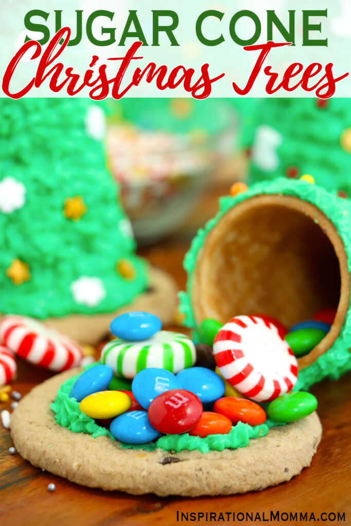 Sugar Cone Christmas Trees - Inspirational Momma