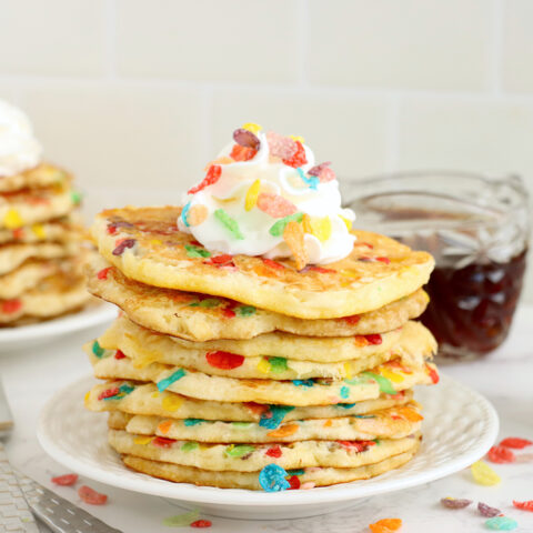 Fruity Pebbles Pancakes - Inspirational Momma