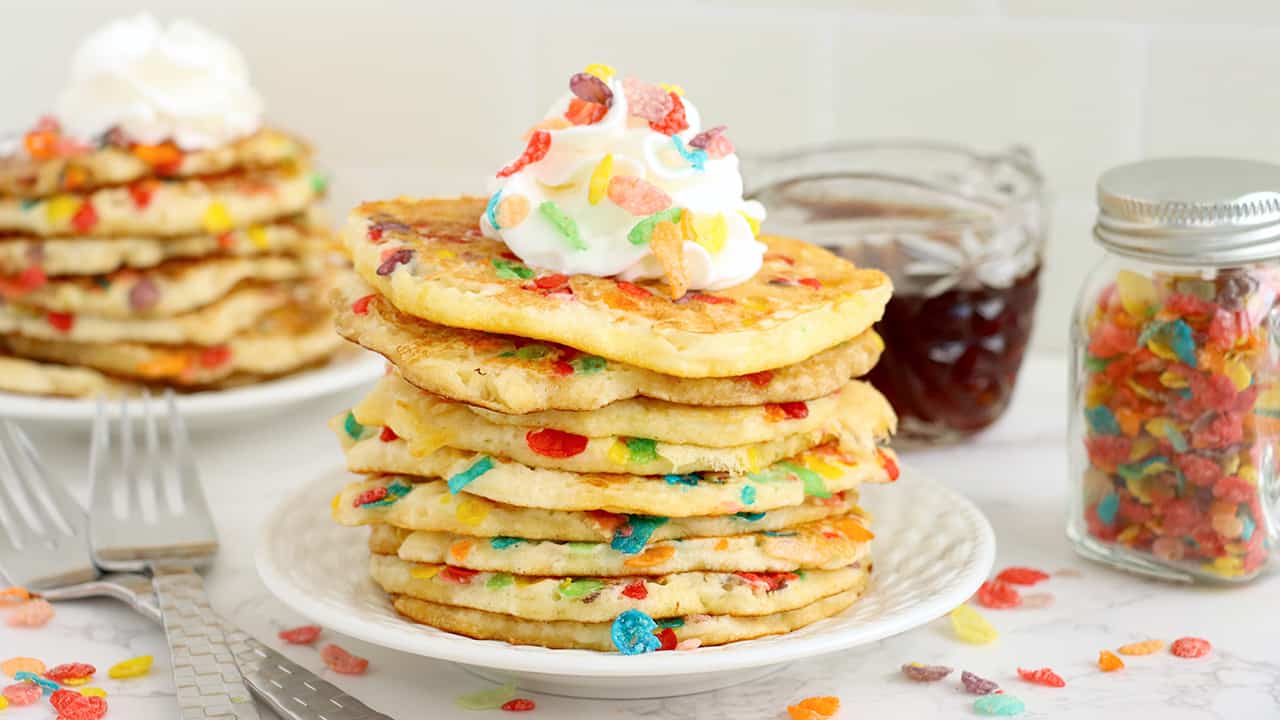 Fruity Pebbles Pancakes - Inspirational Momma