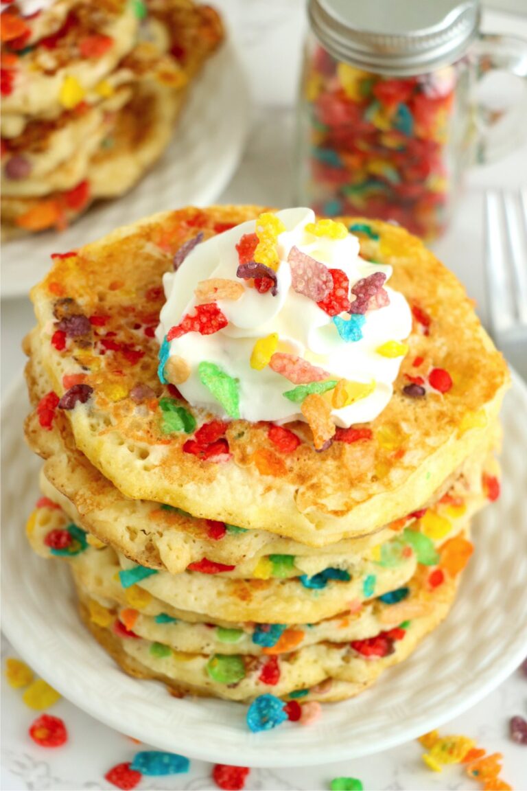 Fruity Pebbles Pancakes - Inspirational Momma