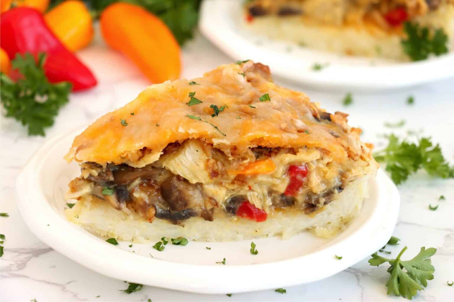 Chicken Rice Crust Pie - Inspirational Momma