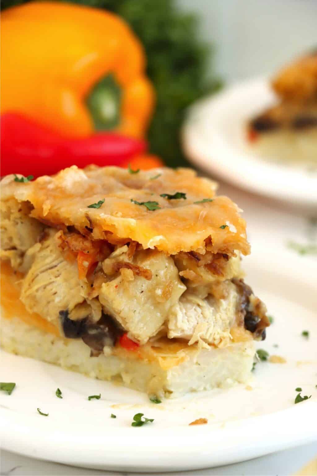 Chicken Rice Crust Pie - Inspirational Momma