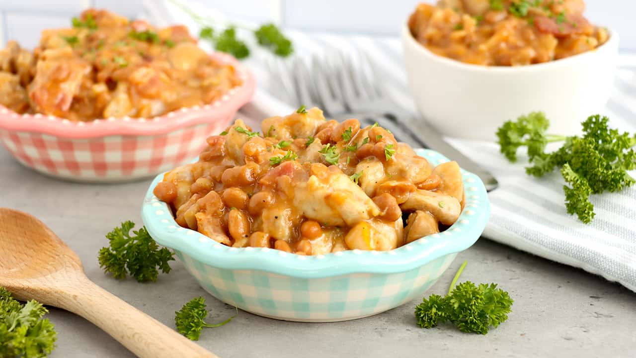 Easy Beans, Bacon, and Chicken - Inspirational Momma