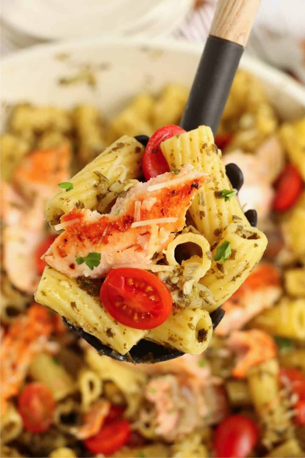 Salmon and Pesto Pasta - Inspirational Momma