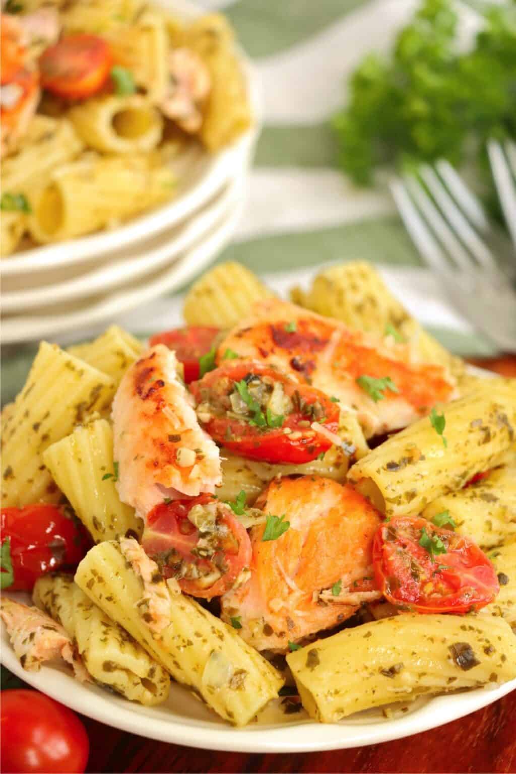 Salmon and Pesto Pasta - Inspirational Momma
