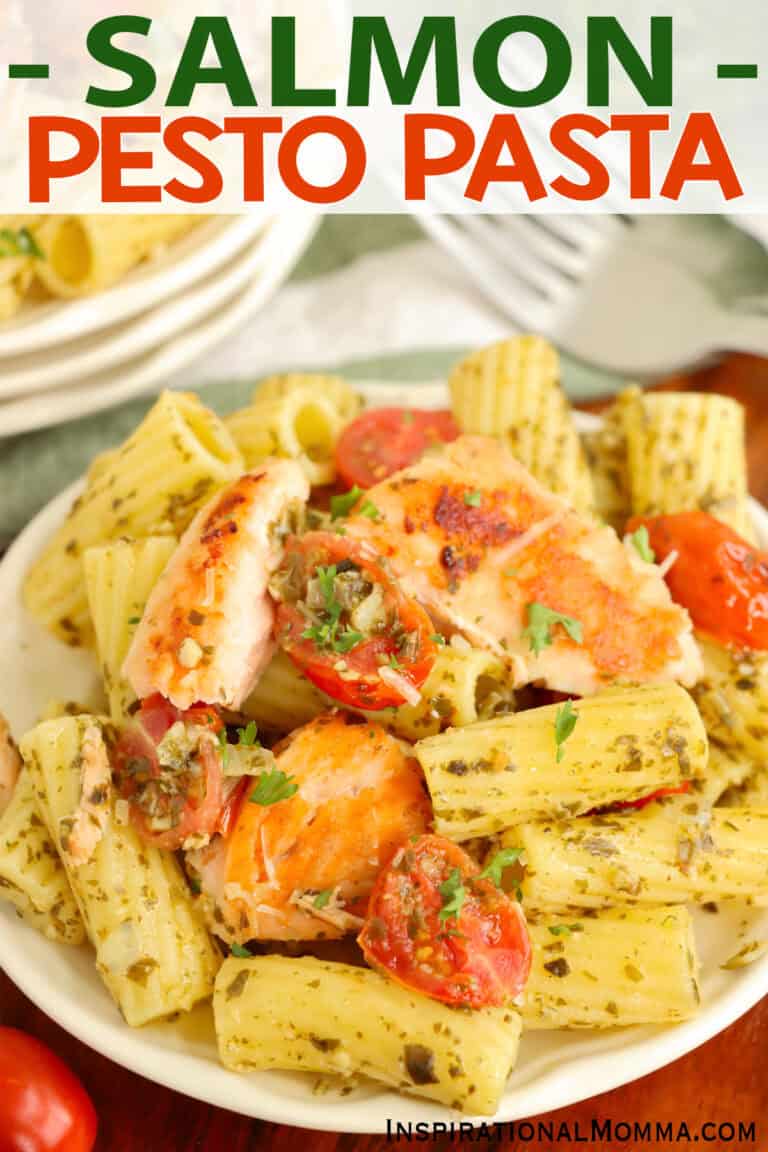 Salmon and Pesto Pasta - Inspirational Momma